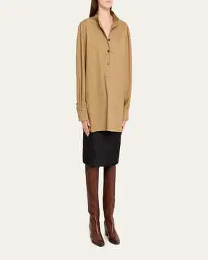 Saint Laurent Odeon Leather Over-the-knee Boots