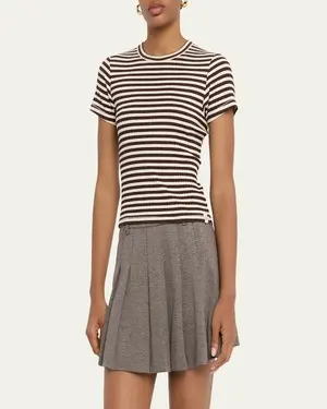 Rag & Bone Luca Stripe Rib-knit Top