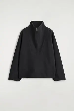 Cos Mock-neck Zip-up Top