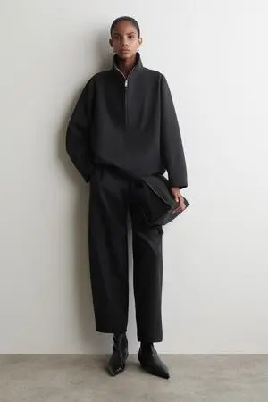 Cos Mock-neck Zip-up Top