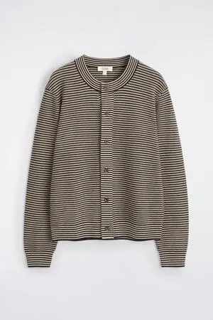 Cos Striped Merino Wool Cardigan