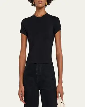 Rag & Bone Luca Jersey Baby Tee - Black