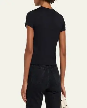 Rag & Bone Luca Jersey Baby Tee - Black