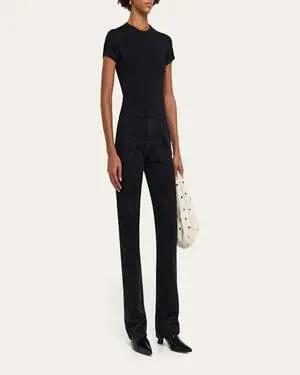 Rag & Bone Luca Jersey Baby Tee - Black