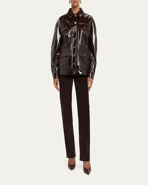 Rag & Bone Amy Faux Patent Leather Jacket