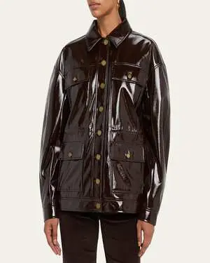 Rag & Bone Amy Faux Patent Leather Jacket
