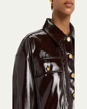 Rag & Bone Amy Faux Patent Leather Jacket