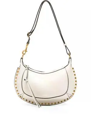 Isabel Marant Oskan Moon Studded Shoulder Bag - White