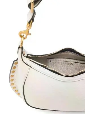 Isabel Marant Étoile Oskan Moon Studded Shoulder Bag - White