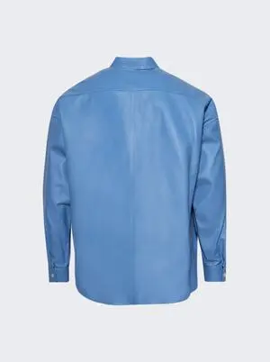 Marni Leather Shirt Iris - Blue