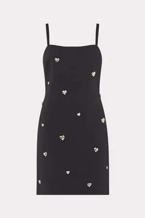 MILLY Colette Heart Appliqué Mini Dress