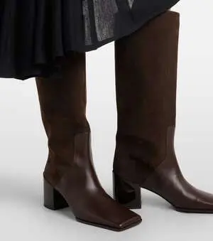 Alaïa Leather Knee-high Boots - Brown