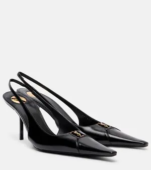 Saint Laurent Babylone Breteuil 75 Slingback Pumps - Black