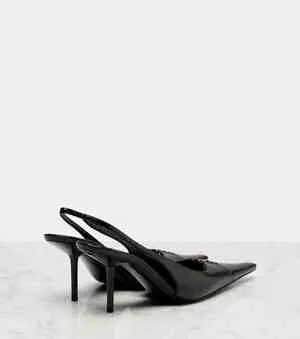 Saint Laurent Babylone Breteuil 75 Slingback Pumps - Black