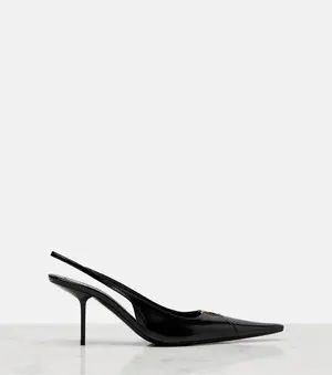Saint Laurent Babylone Breteuil 75 Slingback Pumps - Black