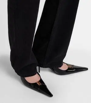 Saint Laurent Babylone Breteuil 75 Slingback Pumps - Black