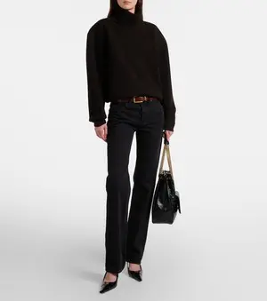Saint Laurent Babylone Breteuil 75 Slingback Pumps - Black