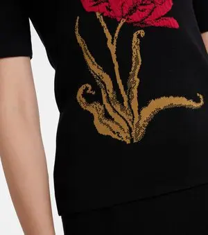 Erdem Floral Jacquard Top