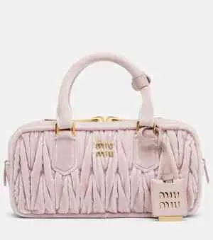 Miu Miu Arcadie Small Suede Top-handle Bag
