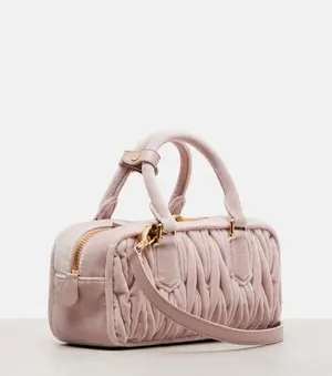 Miu Miu Arcadie Small Suede Top-handle Bag