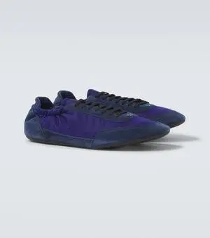 Prada Re-nylon And Suede Sneakers - Blue