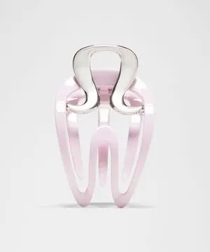 Lululemon Yoga Claw Hair Clip - Pink Pearl/silver