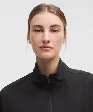 Lululemon License To Train Woven Oversized Track Jacket - Black/white