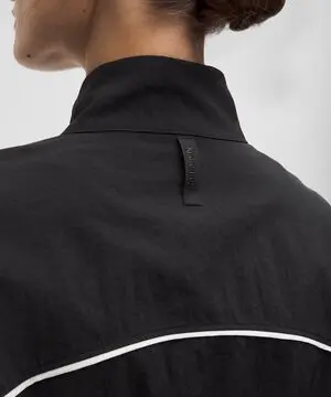 Lululemon License To Train Woven Oversized Track Jacket - Black/white