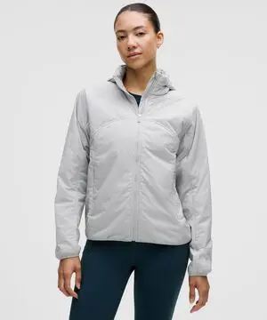 Lululemon Insulated Running Jacket Silver Drop