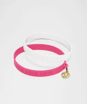Lululemon Back To Life Bottle Bands Jewelled Magenta/white
