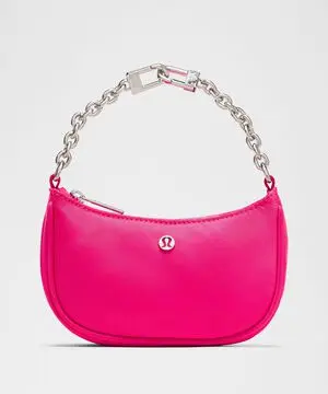 Lululemon City Essentials Nano Shoulder Bag - Flamingo Fun/silver