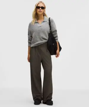 Women's Wool Blend Relaxed Fit Pants