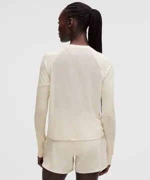 Lululemon Swiftly Mesh-back Long-sleeve Shirt - Light Ivory/light Ivory