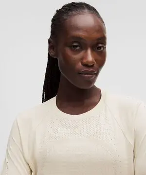 Lululemon Swiftly Mesh-back Long-sleeve Shirt - Light Ivory/light Ivory