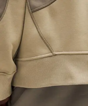 Lululemon Cotton Fleece Oversized Crew - Nomad/sheer Oak