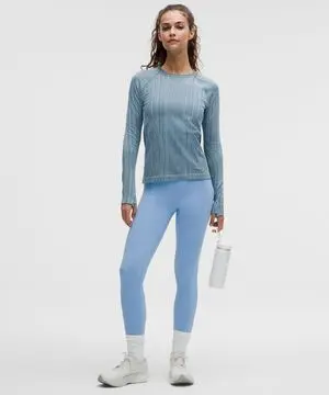 Lululemon Rest Less Variegated Ribbed Pullover - Contour Variegated Rib Sinatra Blue/steel Blue
