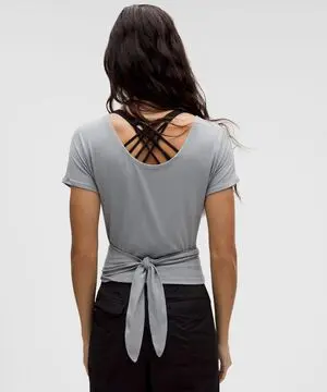 Lululemon Adjustable Tie Short-sleeve Shirt - Rhino Grey