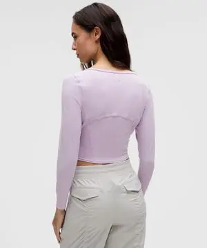 Lululemon Waist-seamed Nulu Long-sleeve Shirt - Lilac Ether