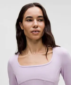 Lululemon Waist-seamed Nulu Long-sleeve Shirt - Lilac Ether