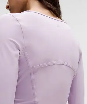 Lululemon Waist-seamed Nulu Long-sleeve Shirt - Lilac Ether