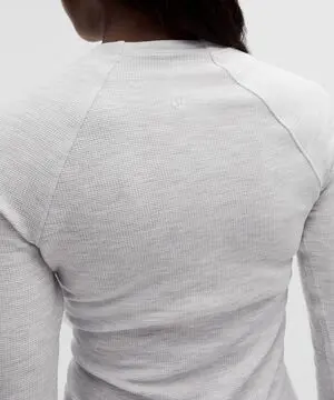 Lululemon Waffle-knit Crewneck Base Layer - Heathered Core Ultra Light Grey