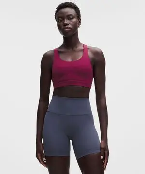Lululemon Wunder Train Mesh-back Bra - Raspberry Rave