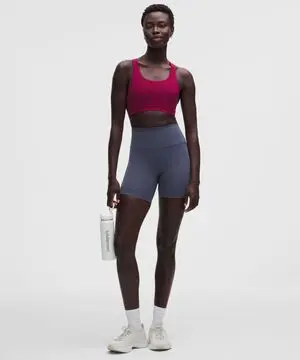 Lululemon Wunder Train Mesh-back Bra - Raspberry Rave