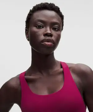 Lululemon Wunder Train Mesh-back Bra - Raspberry Rave