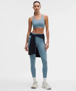 Lululemon Wunder Train Mesh-back Bra - Steel Blue
