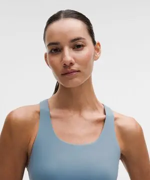 Lululemon Wunder Train Mesh-back Bra - Steel Blue