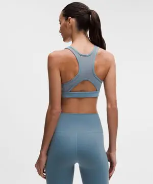 Lululemon Wunder Train Mesh-back Bra - Steel Blue