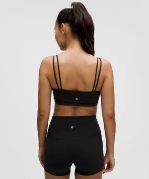 Lululemon Ruched Yoga Bra Shimmer - Black