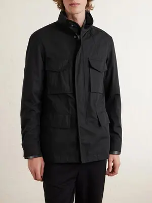 TOM FORD Cotton And Silk-blend Hooded Field Jacket