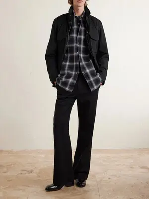 TOM FORD Cotton And Silk-blend Hooded Field Jacket